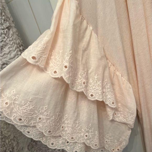 Xhilaration | Tops | Xhilaration Peach Colored Top With Eyelet Ruffle ...